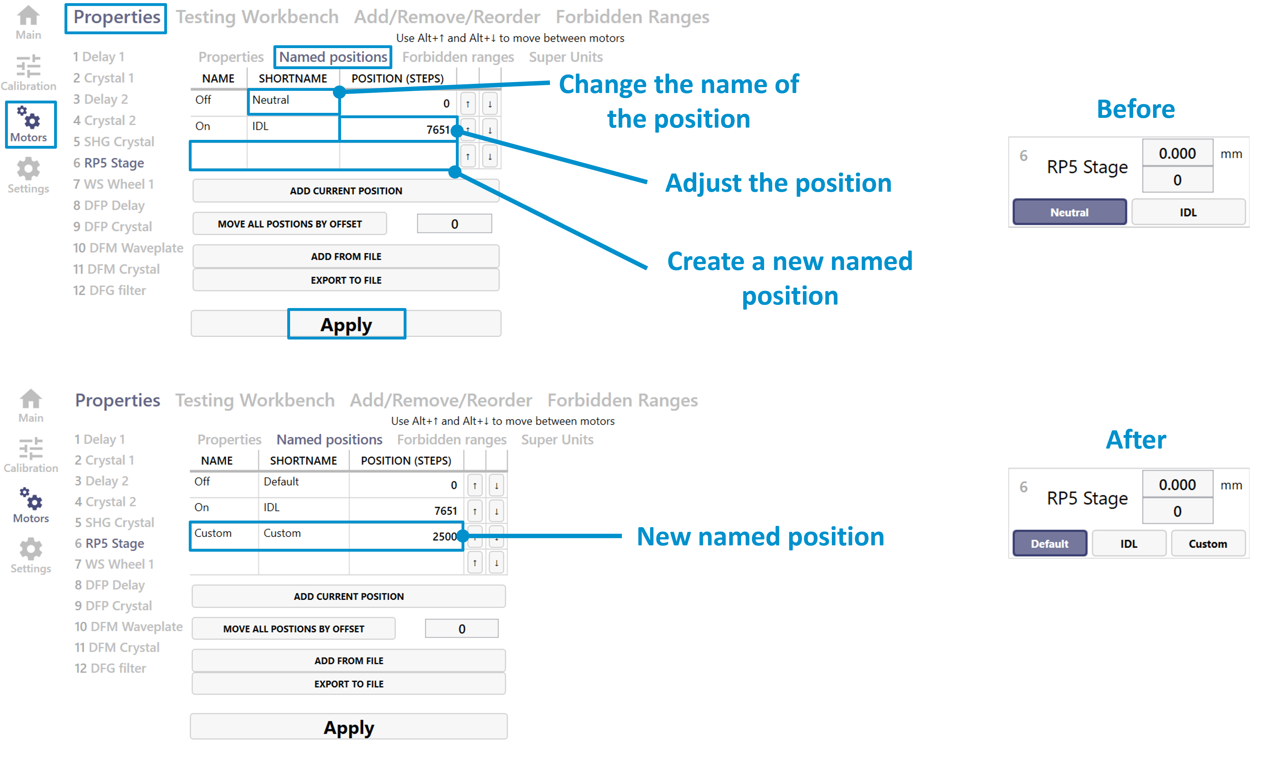 Named positions - WinTopas4